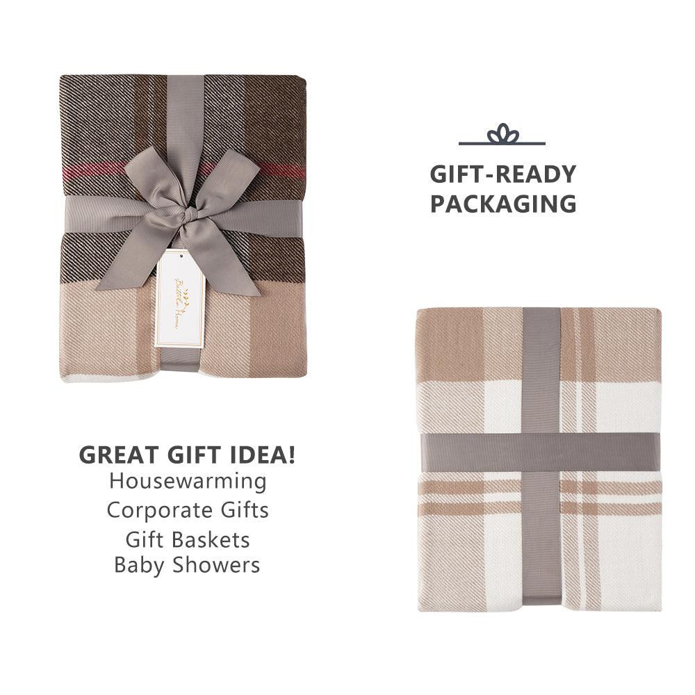 Brown Plaid Throw – BATTILO HOME