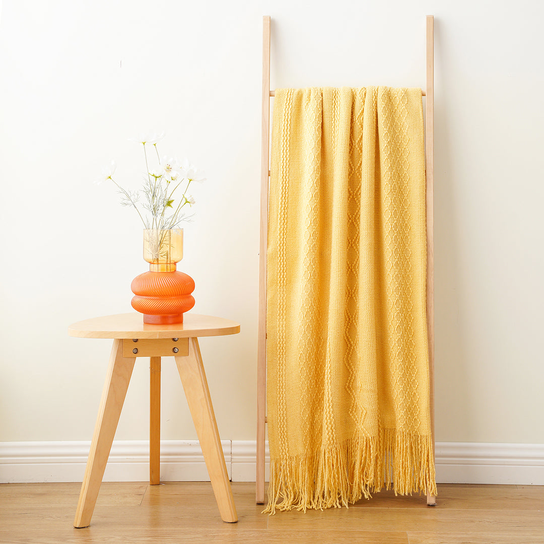 Entwining Fringe Throw | BATTILO HOME