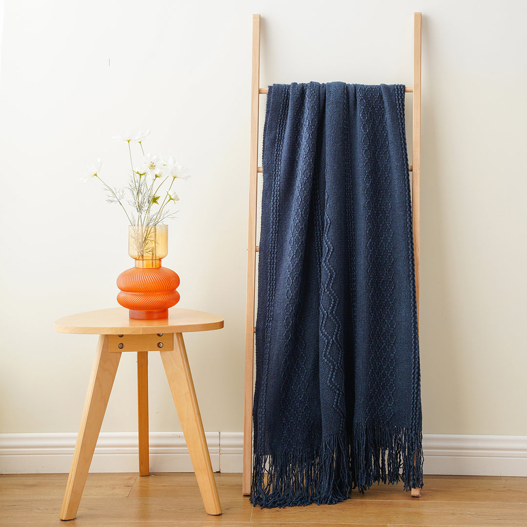 Entwining Fringe Throw | BATTILO HOME