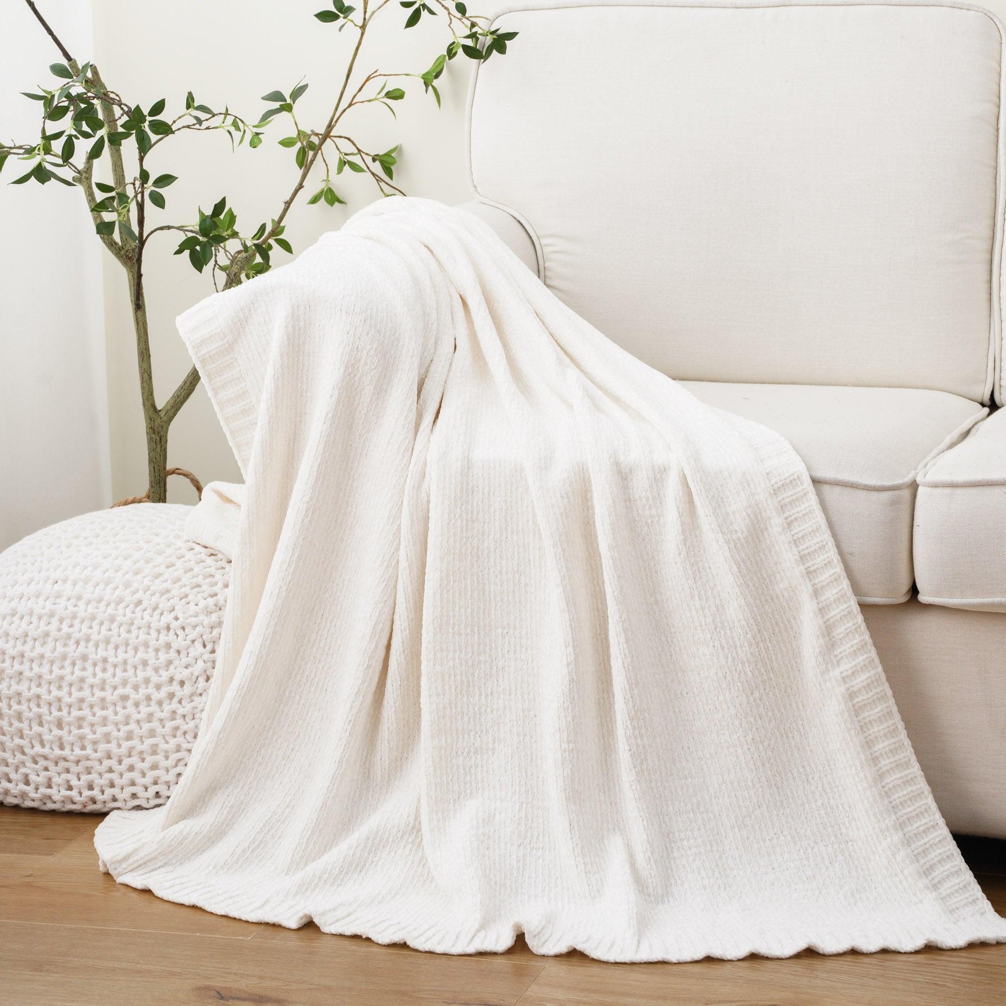 Textured Chenille Knit Throw Blanket – BATTILO HOME