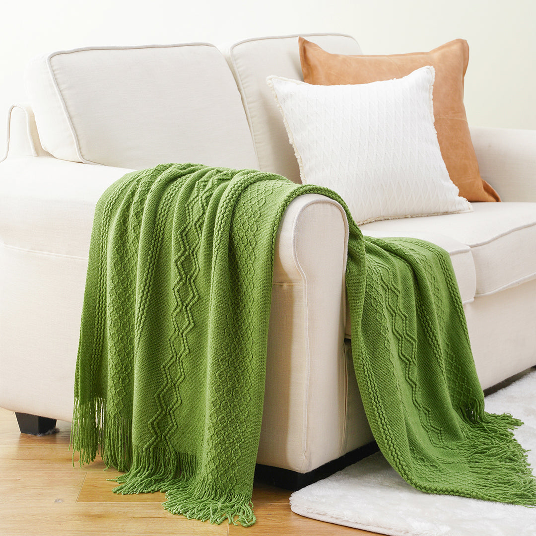 Entwining Fringe Throw | BATTILO HOME