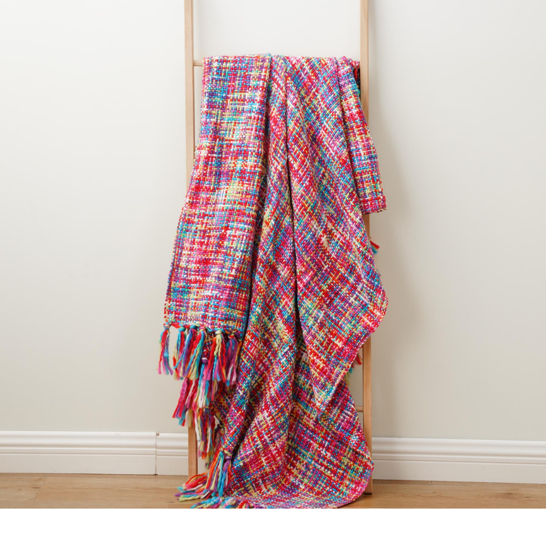 Colorful Woven Throw | BATTILO HOME